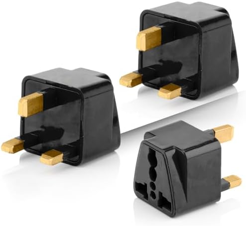 Hi-PLASST India to UK Plug Adapter (Pack of 3) for UK/London Type-G ...