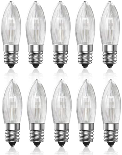 SCNNC E10 Candle Light Bulbs 14V 3W, Candle Arch Bridge Bulb ...