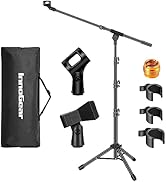 Amazon.com: InnoGear Microphone Stand, Tripod Boom Arm Floor Mic Stand ...