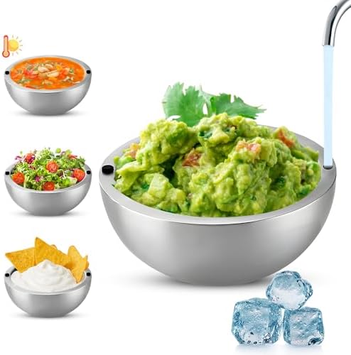 Amazon.com | Dip Chiller Bowl with Ice Base - Stainless Steel for Cold ...