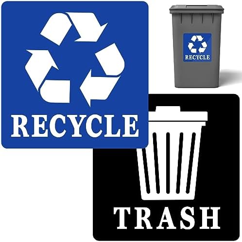 Amazon.com: Sukh Recycle Sticker for Trash Can - Recycle Sign Decals ...