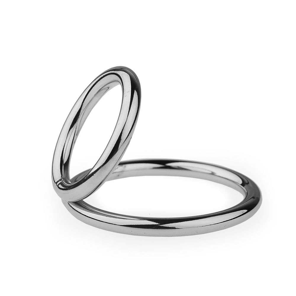 Amazon.com: Stainless Steel Penis Ring Double Cock Ring Male Glans Ring ...