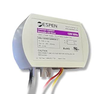 Espen VEL12045120HDA-3 LED Driver, TRIAC Dimming, Constant Current, Max ...