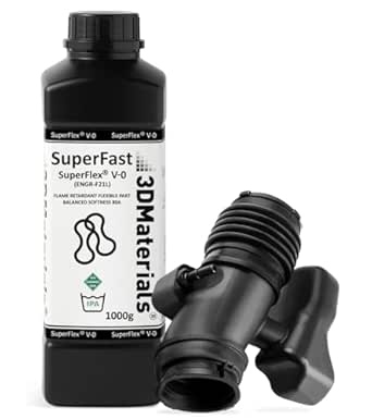 Amazon.com: Superflex UL94 V-0, 3D Printer Resin, Flame-Retardant Parts Simulating Flexible ...