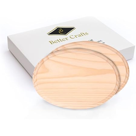 Amazon.com: Pllieay 2Pcs 7 Inch Round Wooden Plaque Unfinished Circle ...