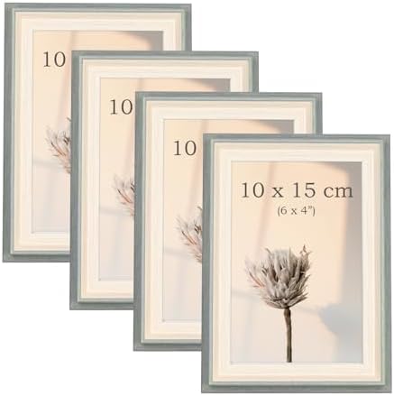 YoHyien 4 Pcs 6x4 Photo Frames, Desktop Free Standing Picture Frames ...