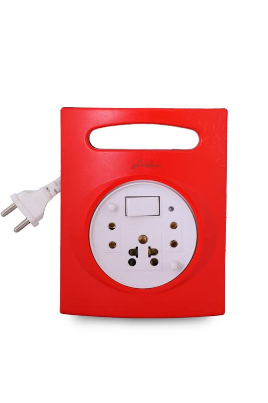 Buy Girdhar 3 Pin Extension Flex Box 4 Meter with Indicator| 6 amp ...