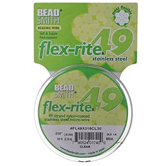 Beadsmith Flexrite, 49 Strand, Clear, 0.45mm, 9.1m : Amazon.co.uk: Home ...