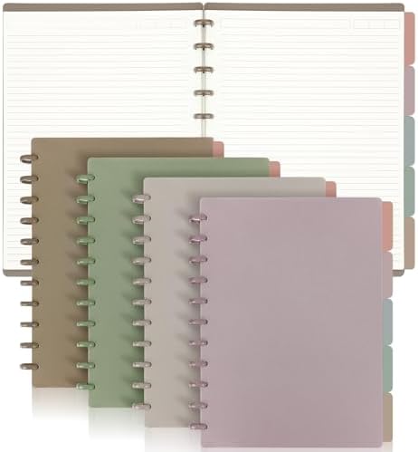 Amazon.com : Glenmal 4 Sets 8.5 x 11 Inches Bound Notebook Customizable ...