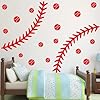 Amazon.com: Vinyl Baseball Wall Decals Big Baseball Stitches Stickers ...
