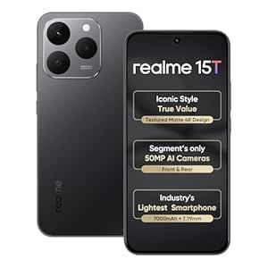 realme 15T 5G Smartphone 8+256GB Suit Titanium,6.67inch Screen, 120Hz Display,7000mAh Battery ...
