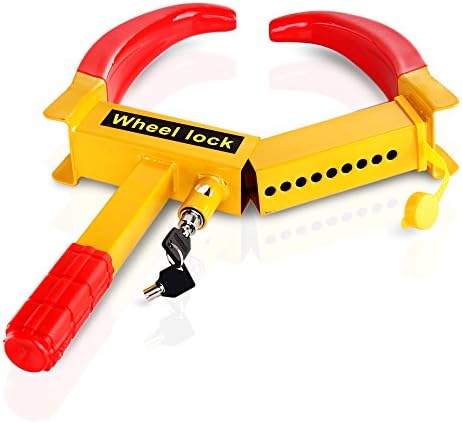 Flexzion Trailer Wheel Lock Anti Theft Wheel Clamp Lock - Heavy Duty ...