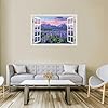 Amazon.com: Fake Window Wall Sticker Landscape Mountains Lake Rustic ...