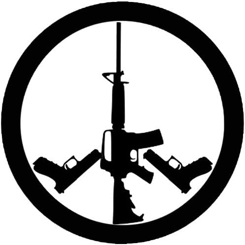 Amazon.com: Peace Sign Guns Vinyl Car Window Wall Decal : Automotive