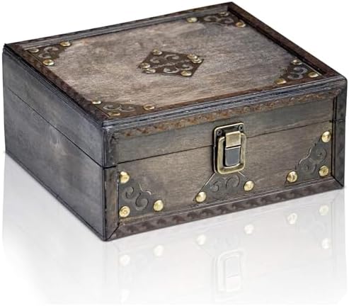 Amazon.com: Ajuny Hand Crafted Wooden Decorative Jewelry Box - Tree Of ...