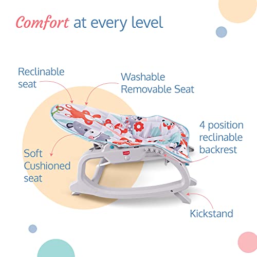 LuvLap Animal Kingdom 3-in-1 Baby Rocker Rocker with Soothing Music and ...