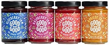 Amazon.com: GOOD GOOD No Added Sugar Fruit Jam Variety Pack of 4 - Keto ...