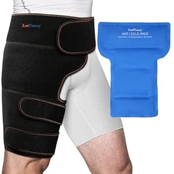 LotFancy Hip Brace with Hot and Cold Compress Groin Support for Women ...