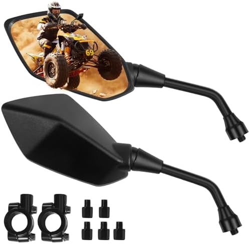 Amazon.com: ATV Mirror, Motorcycle Side Mirrors for 8mm 10mm Bolt, 7/8 ...