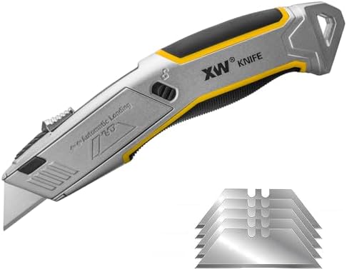 XW Heavy Duty Auto-loading Utility Knife,3-position Retractable Box ...