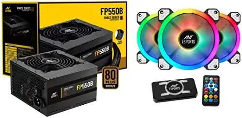 Ant Esports FP550B Power Supply 80 Plus Bronze Certified & Superflow ...