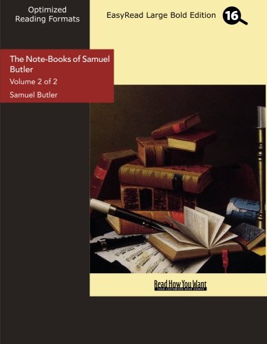Amazon.com: The Note-books of Samuel Butler: Easyread Large Bold ...