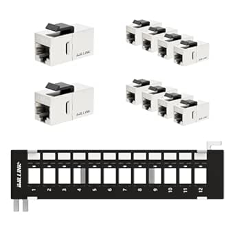 Amazon.com: iwillink (10 Pack RJ45 Cat6 Shielded Coupler and 12 Port ...