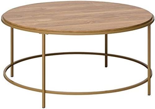 Amazon.com: Sauder International Lux Modern Round Coffee Table in ...