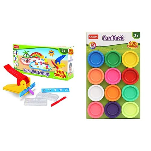 Buy Funskool-Fundoh Fun Work Shop, Multi Colour & Fundoh Fun Pack ...