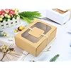 Allbusky 24PCS Paper Bakery Boxes with Window, Cake Boxes, Paper Candy ...