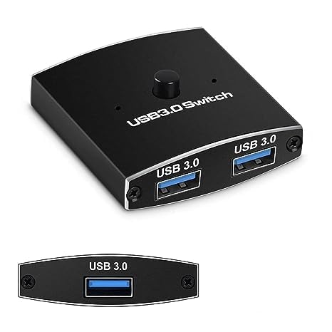 RuhZa USB 3.0 Switch Selector, USB Switcher Peripherals LED Device ...