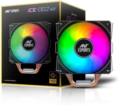 Ant Esports ICE C400 CPU Cooler/CPU Fan with Rainbow LED Fan - Black ...