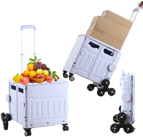 Amazon.com: Foldable Utility Cart,Folding Portable Rolling Crate ...