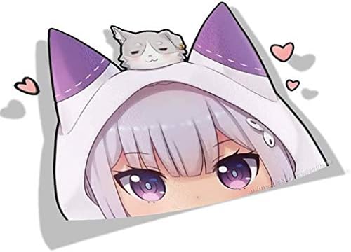 Amazon.com - YUNEX 5.1" Mai Sakurajima Kawaii Anime Car Peeker Stickers ...
