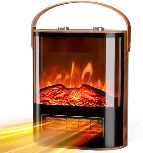 Amazon.com: Electric Fireplace Heater Realsmart 1500W Small Portable ...