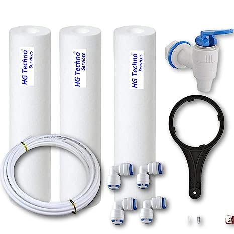 RO Water Purifier Utility Combo of 10" PP Spun Refill Cartridges + 03 ...