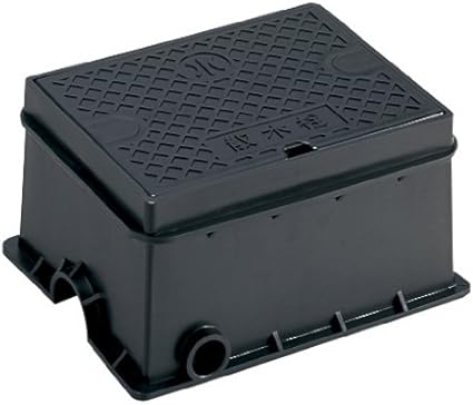 Amazon | SANEI(サンエイ) 散水栓ボックス ホースをつないだままフタができる 床面用 底板なし 黒 R81-9-D | 屋外水栓