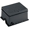 Amazon | SANEI(サンエイ) 散水栓ボックス ホースをつないだままフタができる 床面用 底板なし 黒 R81-9-D | 屋外水栓