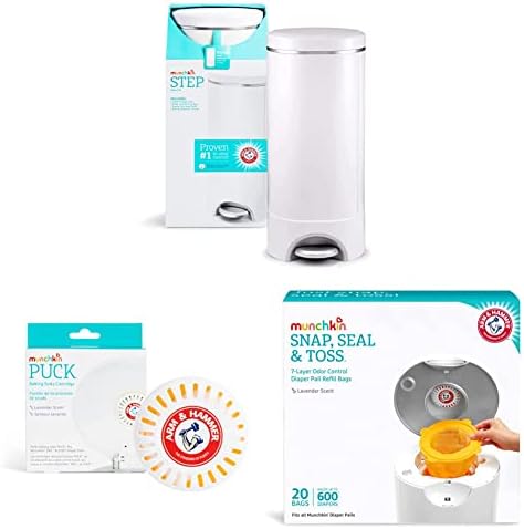 Amazon.com : Munchkin® Step™ Diaper Pail Powered by Arm & Hammer, 1 in ...