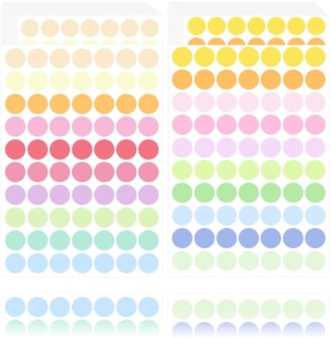 Amazon.com : 3500 Pieces Colored Dot-Stickers 3/4 Inch Small Mini Round ...