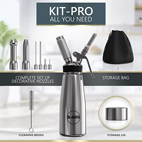 B-ARS Kitchen Siphon Foams Stainless Steel Professional Siphon ...