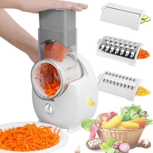 Amazon.com: Electric Cheese Grater Detachable Cheese Shredder with 3 ...