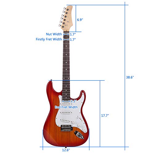 Snapklik.com : Ktaxon 39 Inch Electric Guitar, Full-Size Beginner Solid ...