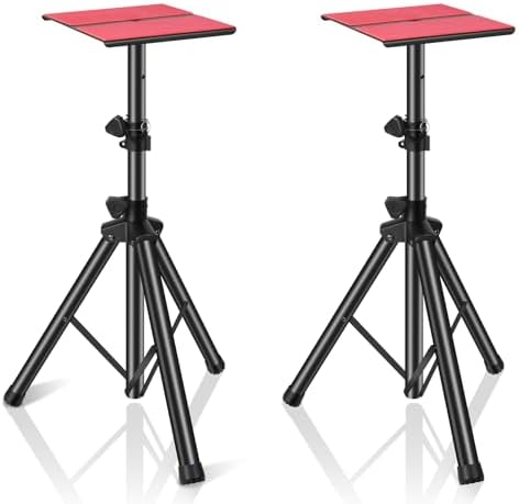 Amazon.com: Pyle Dual Studio Monitor 2 Speaker Stand Mount Kit - Heavy ...