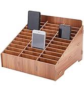 Amazon.com: BENECREAT 24-Grid Wooden Cell Phone Storage Box, Beige ...