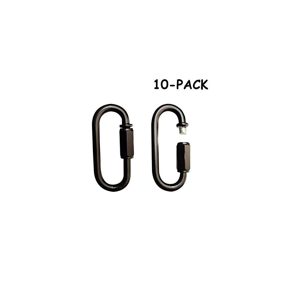 Buy CUFEAL 10- Pack Heavy Duty D Shape Chain Locking M4 4MM Chain Quick ...