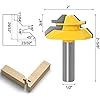 Lock Miter 45 Degree Joint Router Bits + 2Pcs Tongue and Groove Set [1/ ...