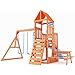 Amazon.com: Dolphin Playground Cedar Wooden Swing Sets for Backyard, Playground Sets for ...