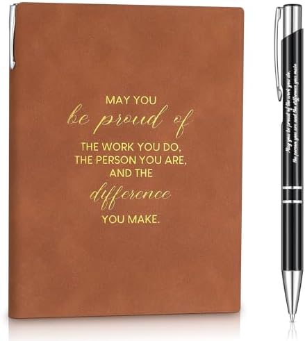 Tenare Employee Appreciation Gift A5 Leather Notebook and Pen Set ...