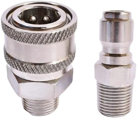 Amazon.com: Pressure Washer Adapter Stainless Steel Quick Connect Kit ...